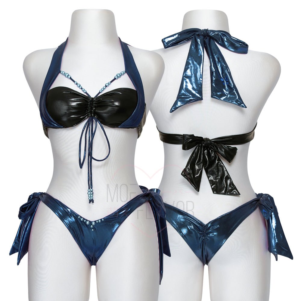 Siren Swimsuit – Sexy Bikini with Halter Tie & Pearls – MOEFLAVOR ...